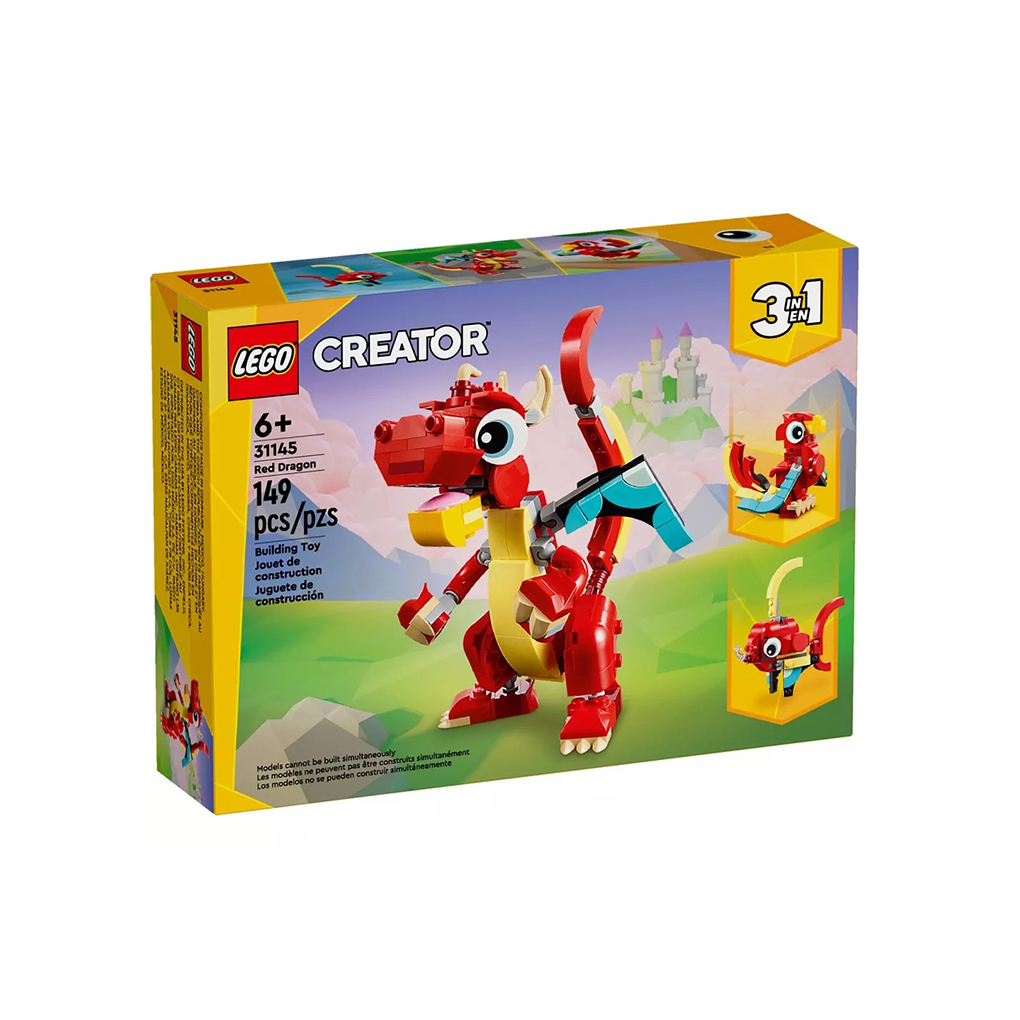 LEGO Creator 3 en 1: Dragón Rojo (31145) - Game Zone